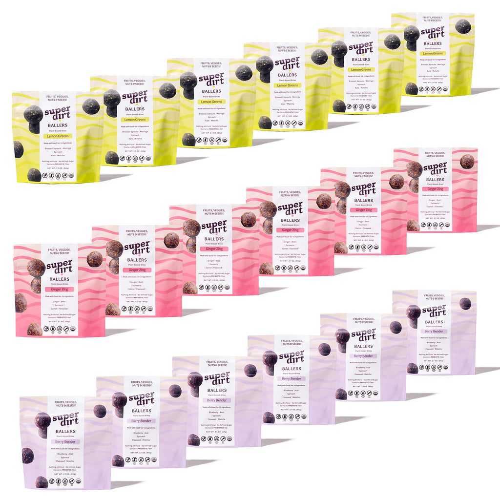 Refreshing Variety Pack (18 Pouch Box) – Super Dirt Foods